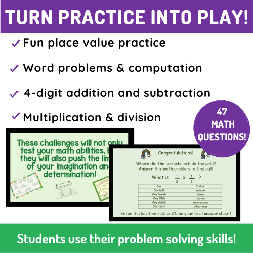 St. Patrick's Day Escape Room | St. Patrick's Day Math Worksheets ...