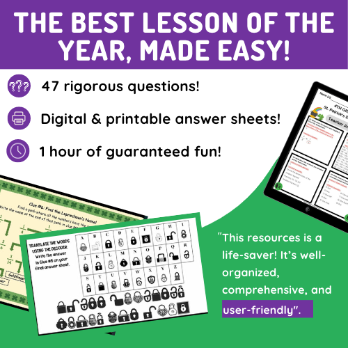 St. Patrick's Day Escape Room | St. Patrick's Day Math Worksheets ...