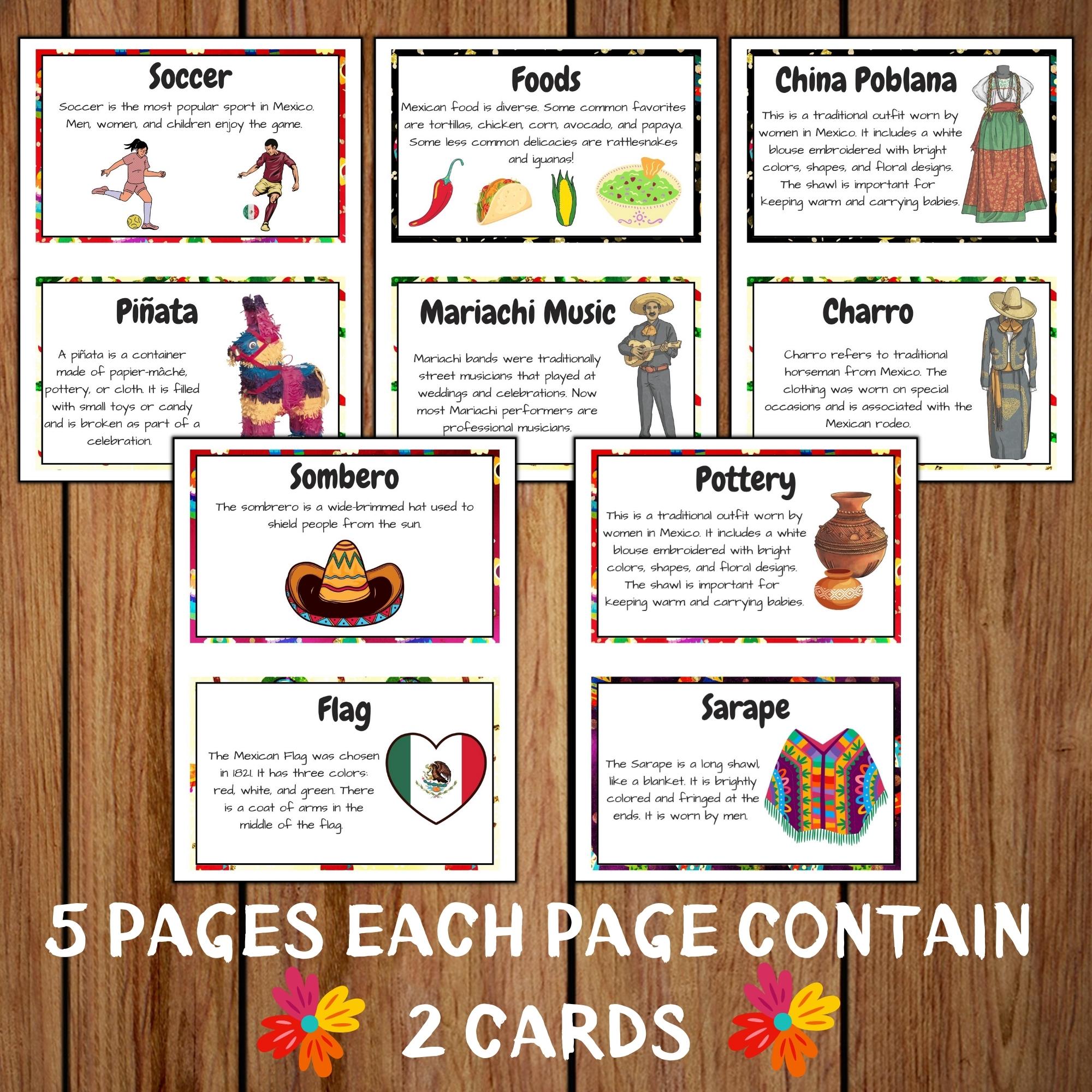 Mexican Fiesta Cinco De Mayo Flashcards | Learning About Mexican ...