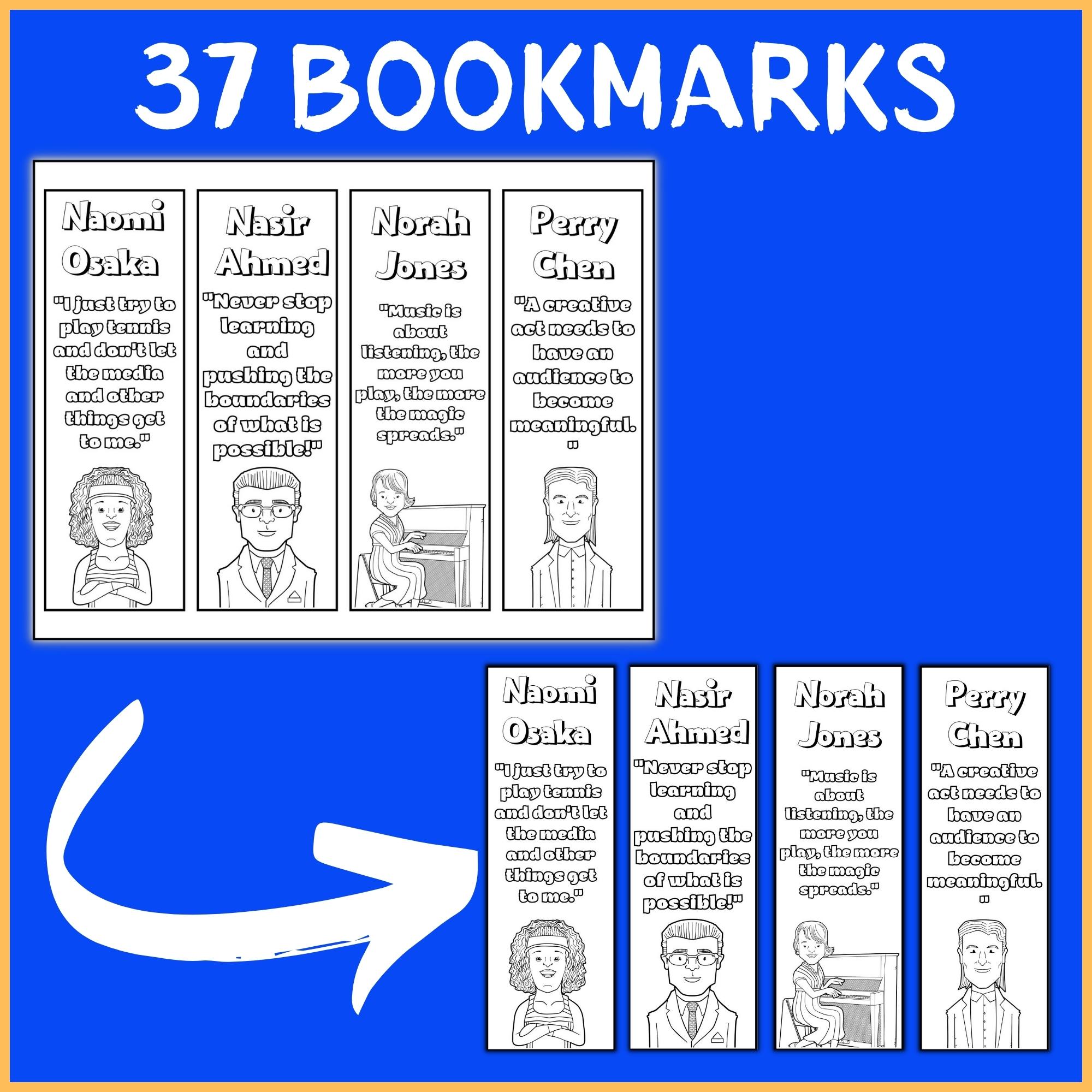 Asian American & Pacific Islanders Coloring Bookmarks With Famous ...