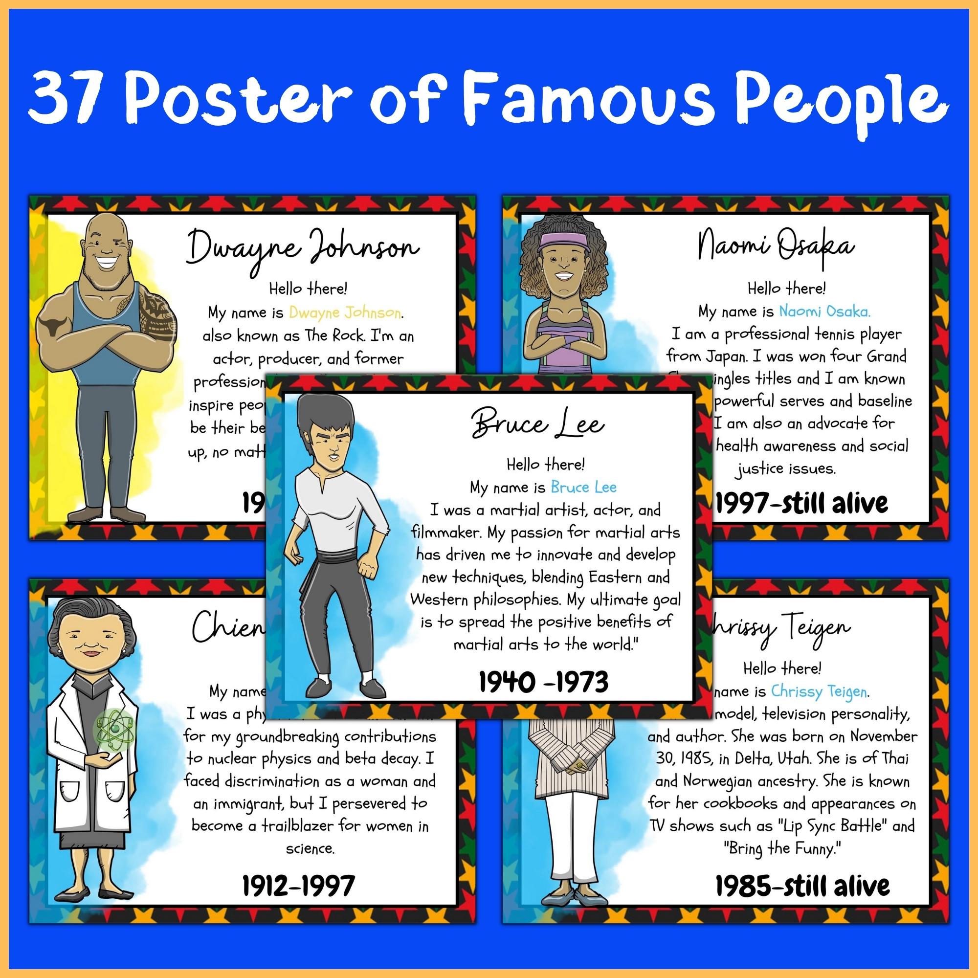 Asian Pacific American Heritage Month Biography Posters | AAPI Bulletin ...