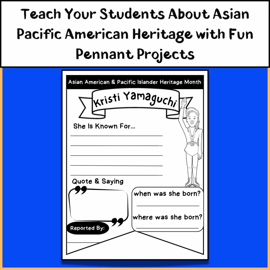 Coloring Pennants for Asian Pacific American Heritage Month Research ...