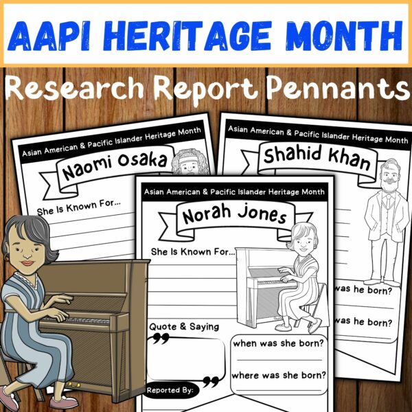 Coloring Pennants for Asian Pacific American Heritage Month Research ...