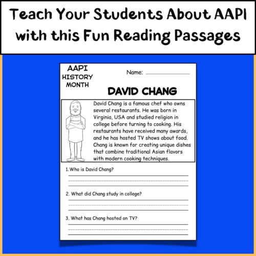 AAPI Heritage Month Reading Passages | 30 Figures in AAPI Reading ...