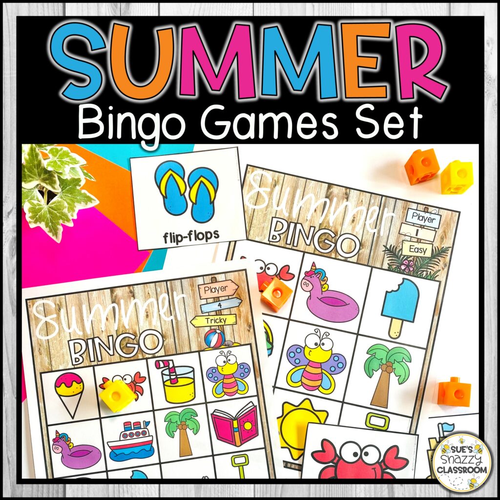Summer Bingo Games Set | End of Year Party Game | Made By Teachers