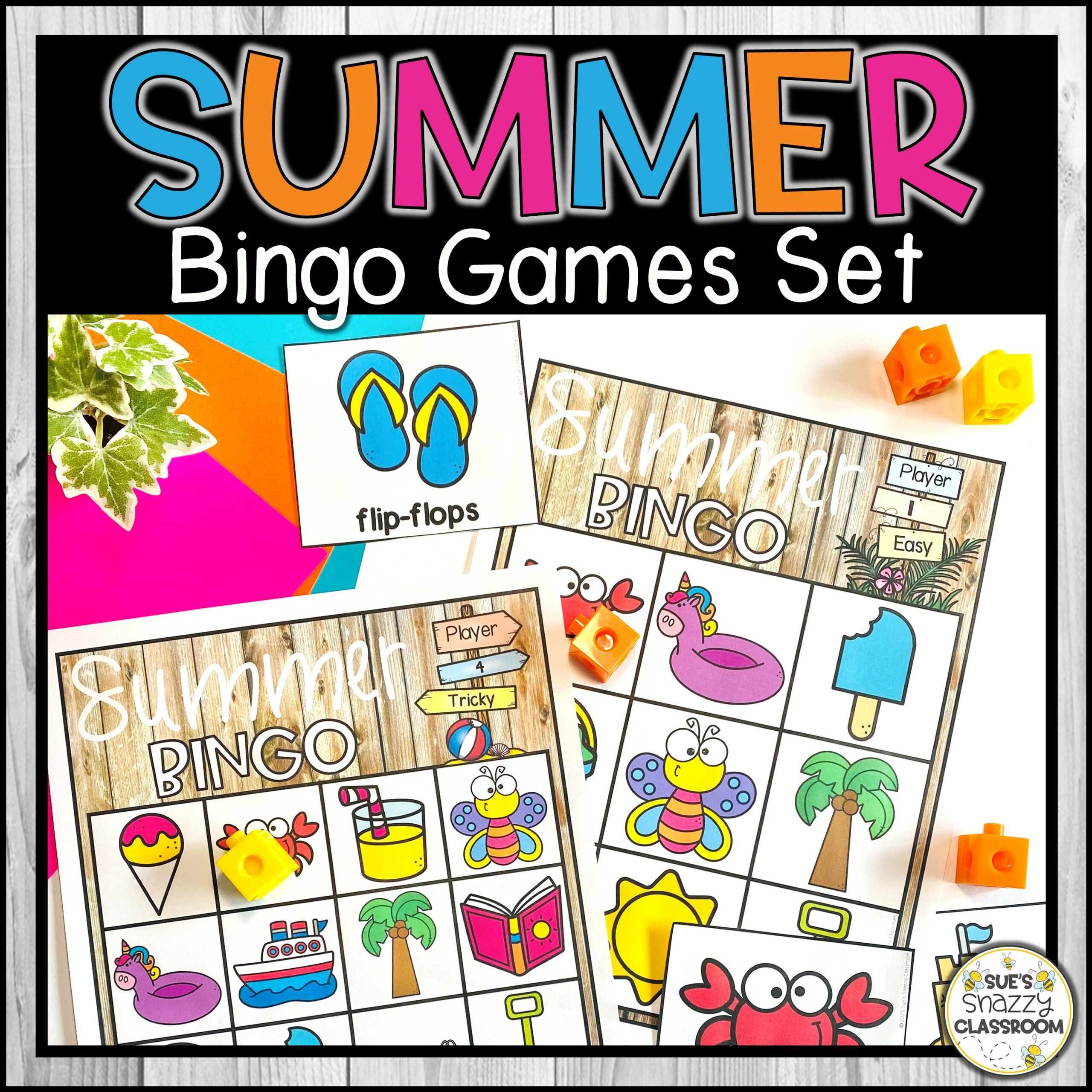 Summer Bingo Games Set | End of Year Party Game | Made By Teachers