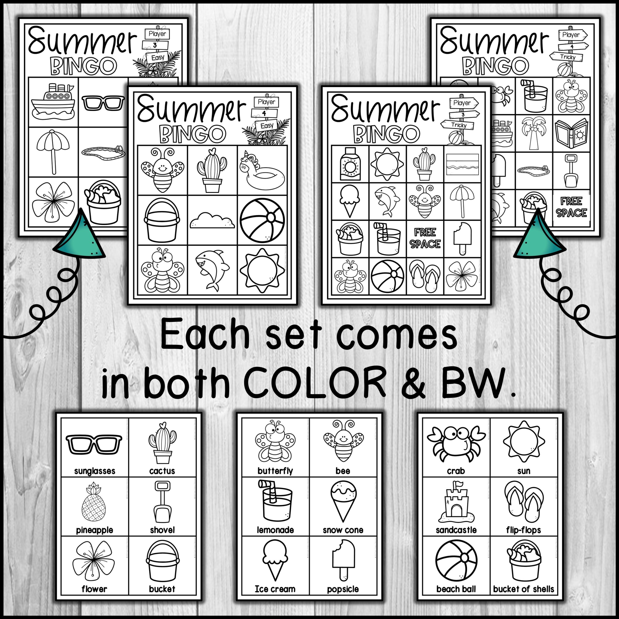 Summer Bingo Games Set | End of Year Party Game | Made By Teachers