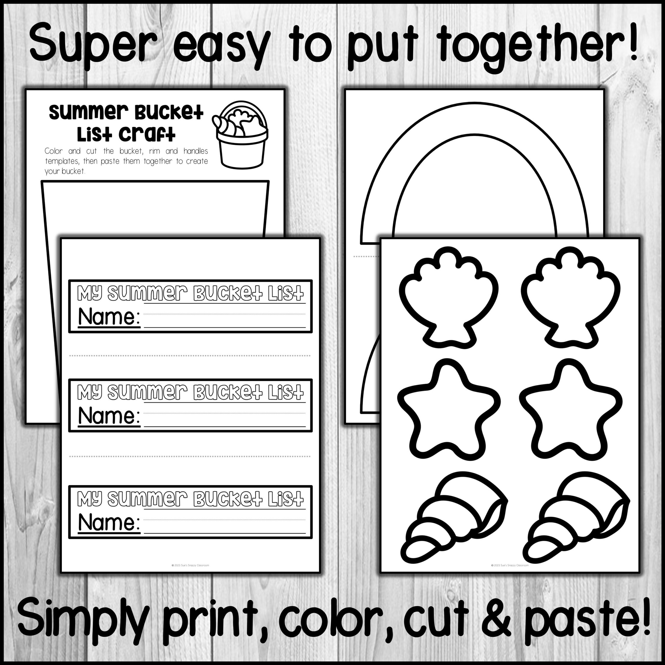 End of Year Writing Activity | Summer Bucket List Craft Activity | Made ...