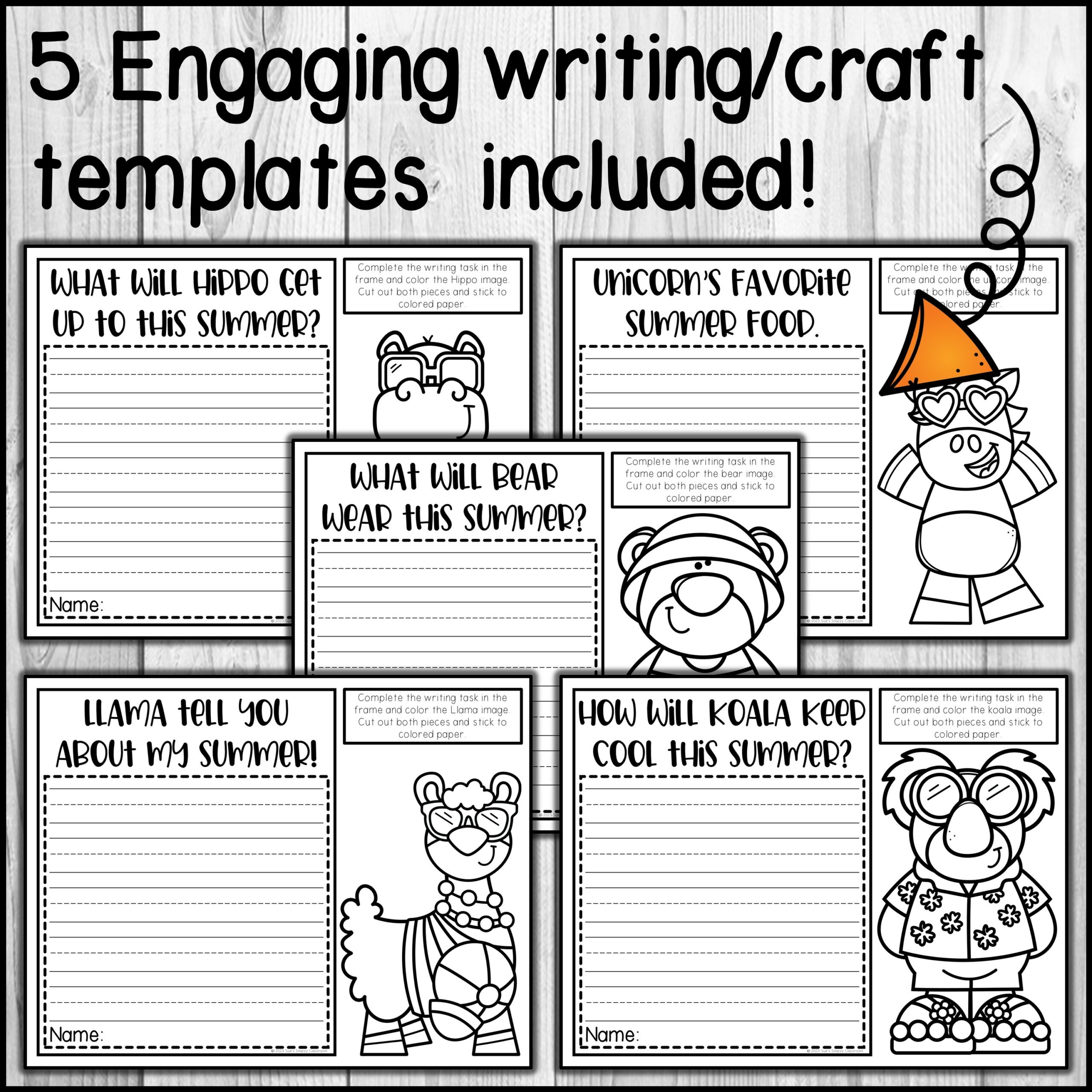 Summer Bulletin Board Writing Craft| Summer Writing End of Year ...