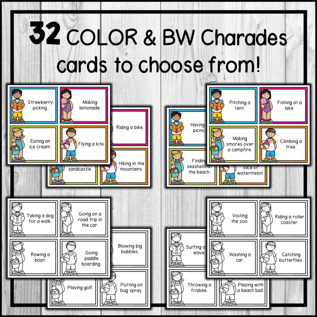 Summer and End of Year Games | Charades and Pictionary | Made By Teachers