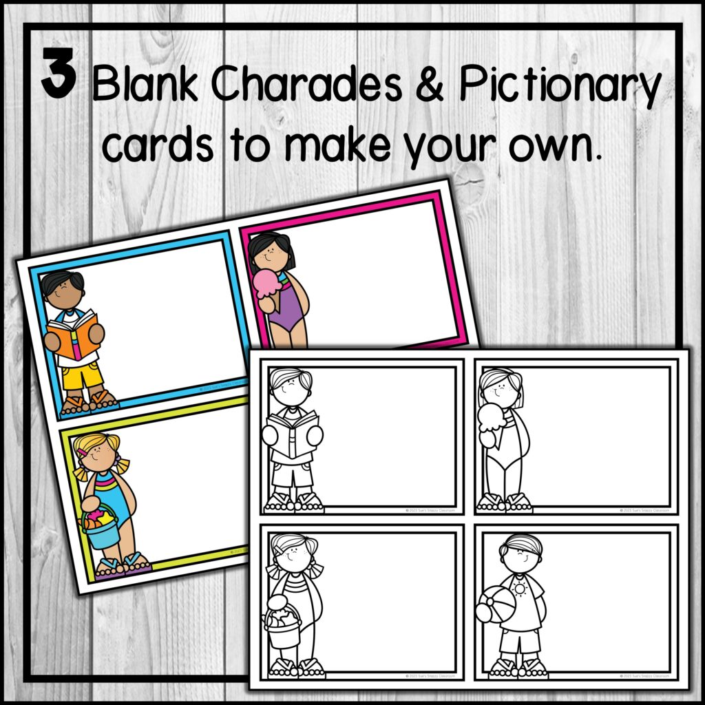 Summer and End of Year Games | Charades and Pictionary | Made By Teachers