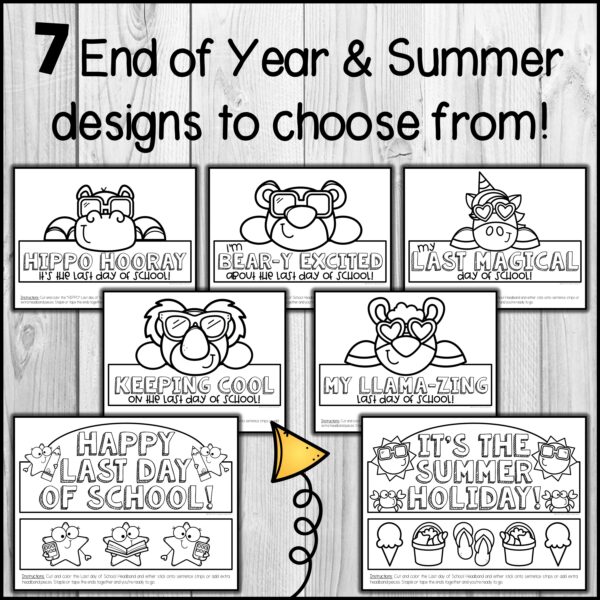 End of Year School Activity | Summer Crown Activity | End of Year Hat ...