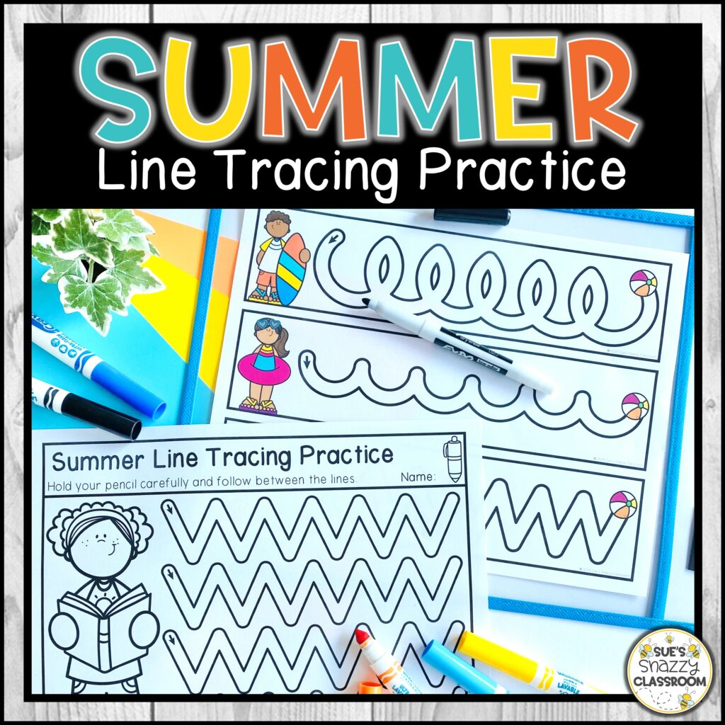 Summer Pre-Writing Line Tracing Practice | Fine Motor Skills Activity ...