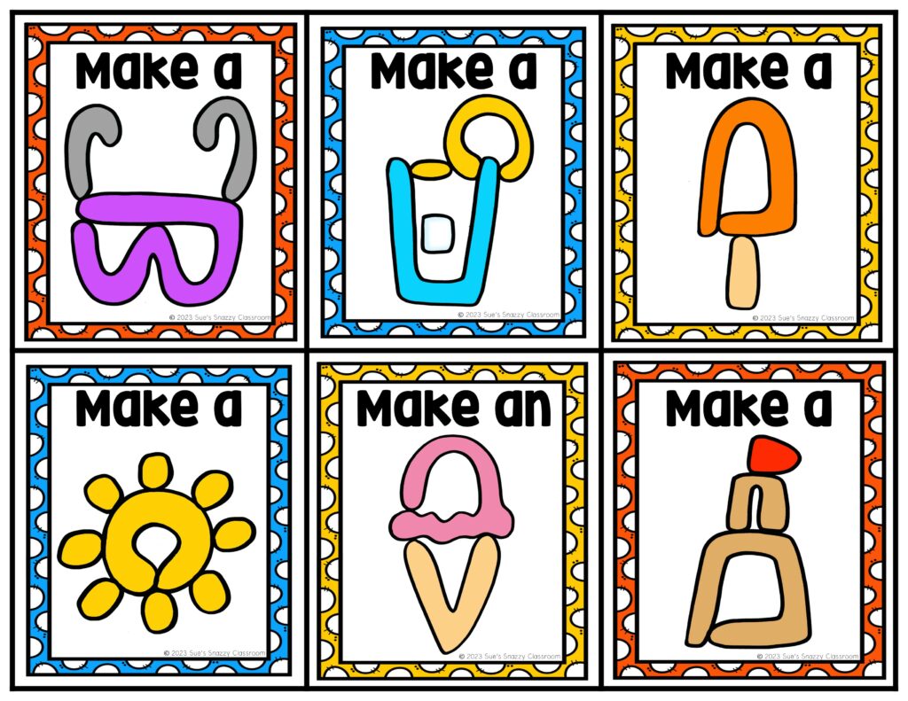 Summer Playdough Cards and Mats | Fine Motor Skills Practice Activities ...