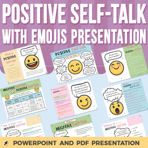 Positive Self-Talk with Emojis PowerPoint Presentation BUNDLE | Made By ...