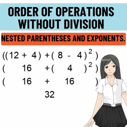 Order of Operations Without Division Worksheets -Nested Parentheses and ...