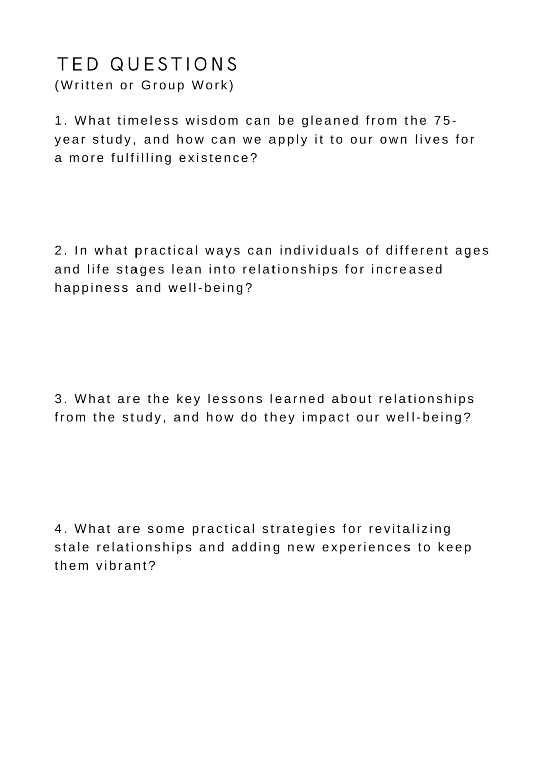 Summer Time Ted Talk - On Happiness & Fulfillment (High School | End of ...