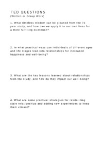 Summer Time Ted Talk - On Happiness & Fulfillment (High School | End of ...