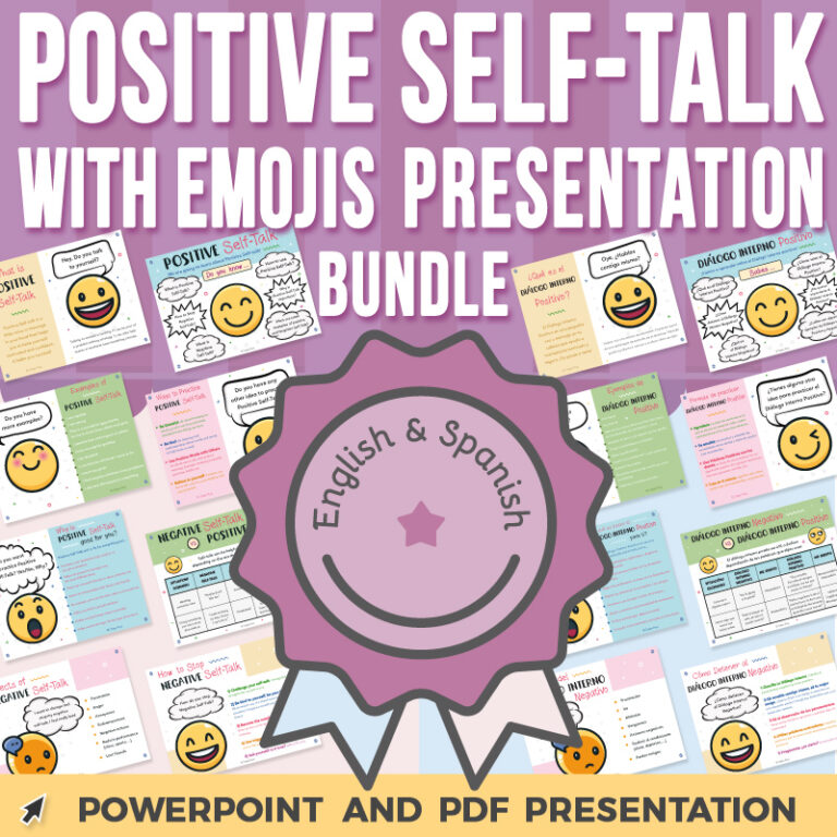 Positive Self-Talk with Emojis PowerPoint Presentation BUNDLE | Made By ...