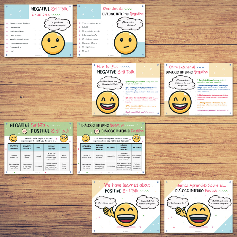 Positive Self-Talk with Emojis PowerPoint Presentation BUNDLE | Made By ...