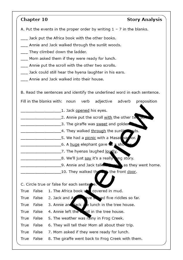 Magic Tree House "Lions at Lunchtime" worksheets | Made By Teachers