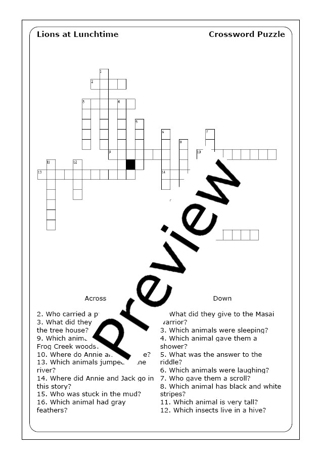 Magic Tree House "Lions at Lunchtime" worksheets | Made By Teachers