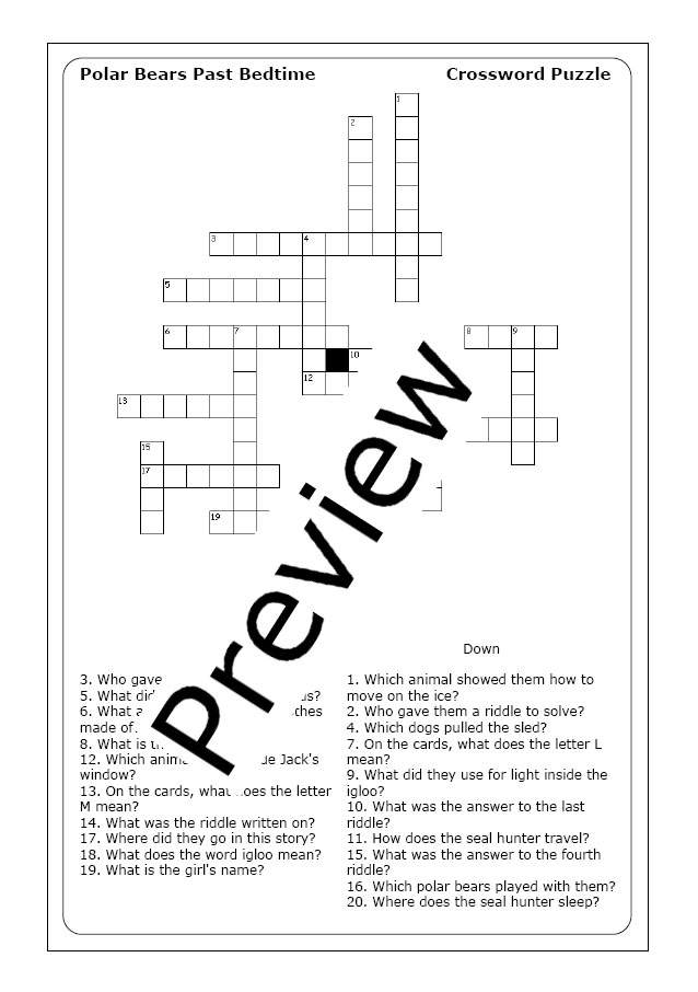 Magic Tree House "Polar Bears Past Bedtime" worksheets | Made By Teachers