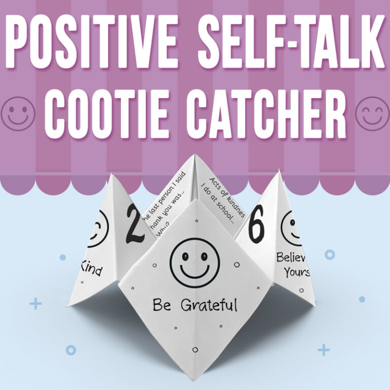 Positive Self-Talk | Cootie Catcher with Emojis | Made By Teachers