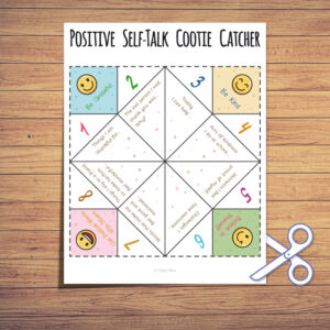 Positive Self-Talk | Cootie Catcher with Emojis | Made By Teachers