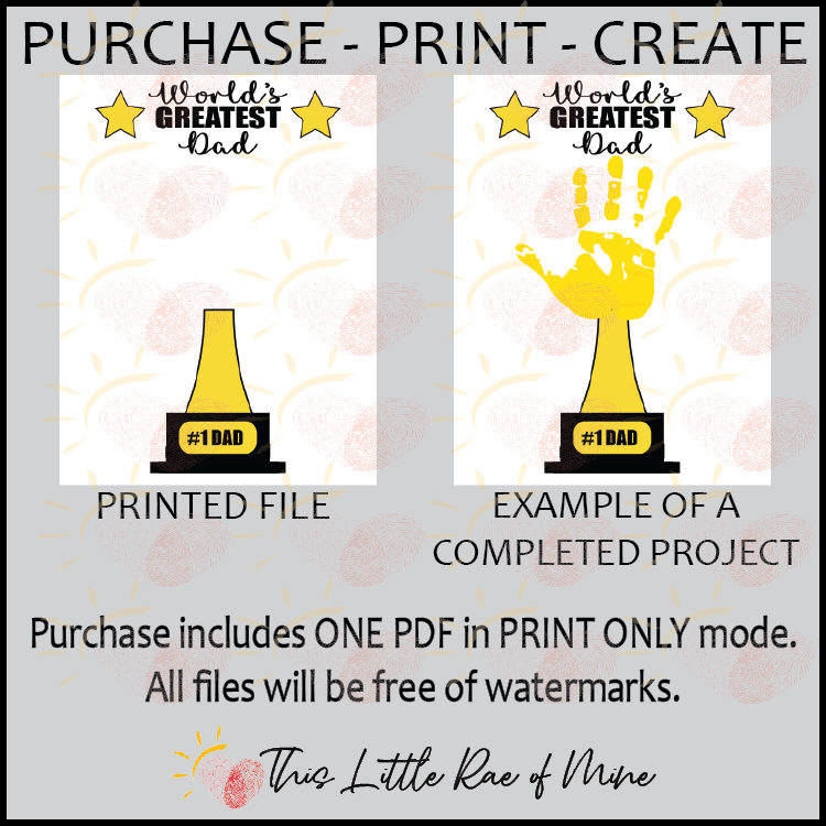 World's Greatest Dad Grandpa - #1 - Father's Day - printable Handprint ...