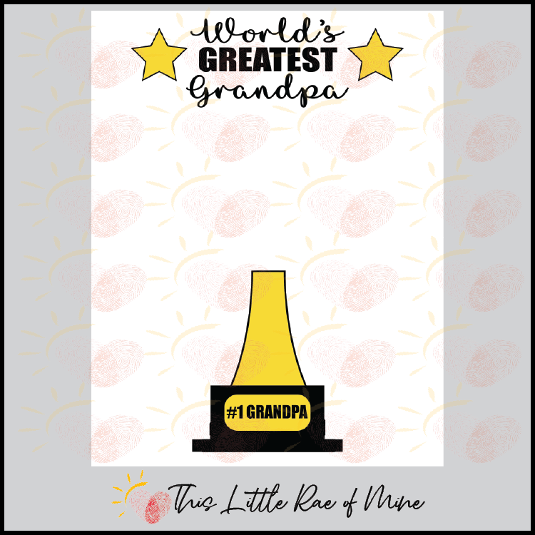 World's Greatest Dad Grandpa - #1 - Father's Day - printable Handprint ...