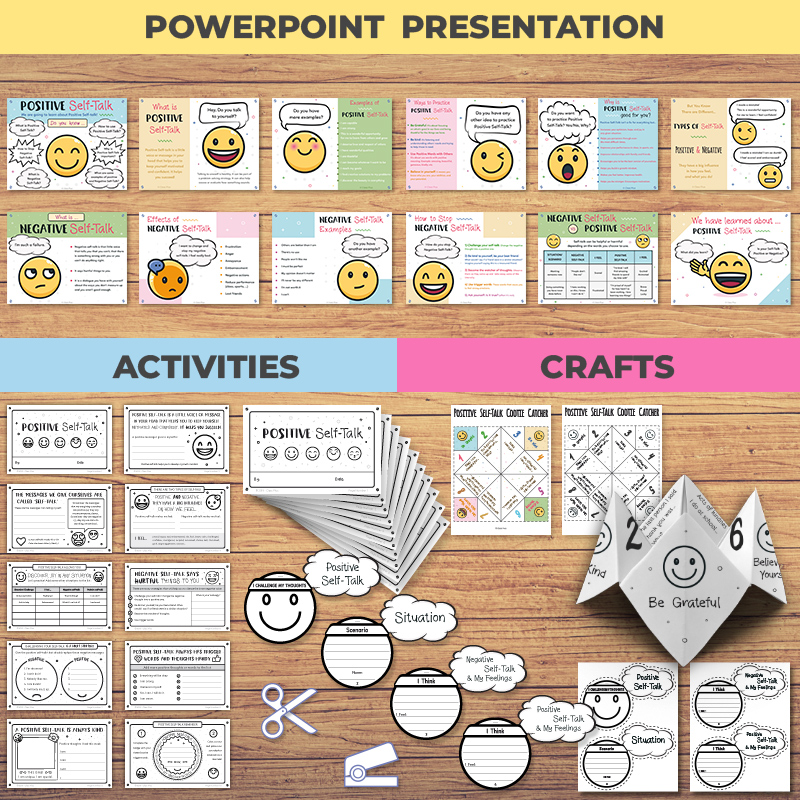 Positive Self-Talk with Emojis | Collection BUNDLE | Made By Teachers