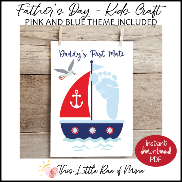 Daddy's First Mate - Sail Boat - Happy Father's Day - printable ...