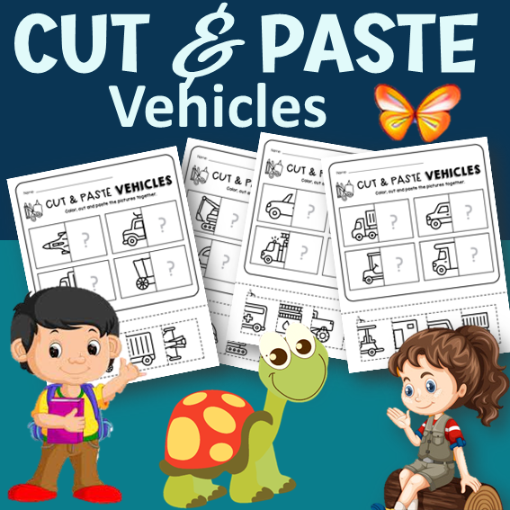 Boost Your Child's Learning with Engaging Cut and Paste Vehicles ...