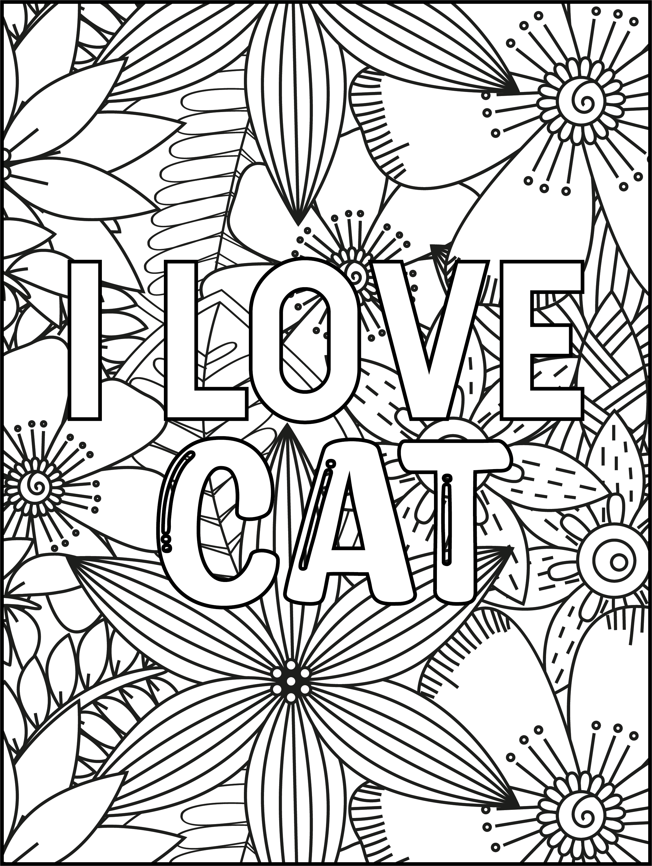 Relax and Unwind with our Inspirational Quotes Cat Coloring Book | Made ...