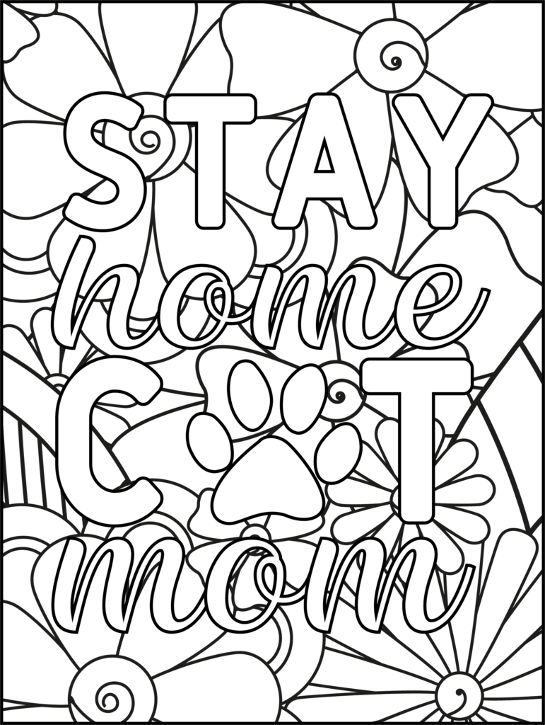 Relax and Unwind with our Inspirational Quotes Cat Coloring Book | Made ...