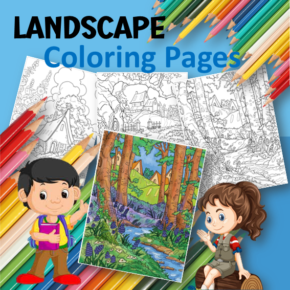 Explore Nature's Beauty with our Printable Landscape Coloring Pages ...