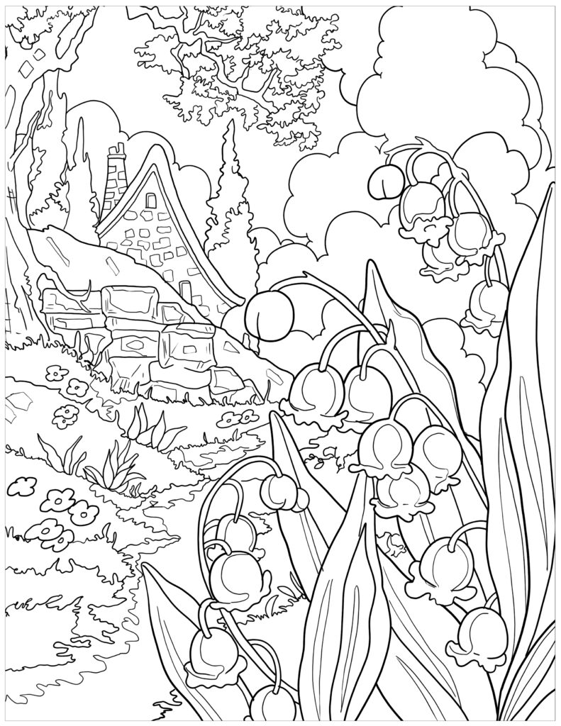 Explore Nature's Beauty with our Printable Landscape Coloring Pages ...