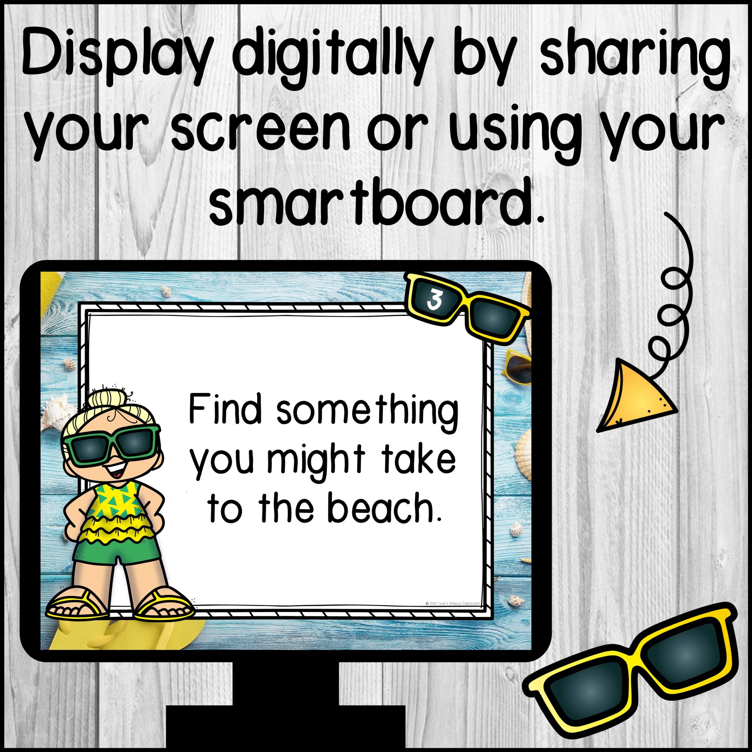 Digital Summer Themed Scavenger Hunt and Directing Drawing Activity ...