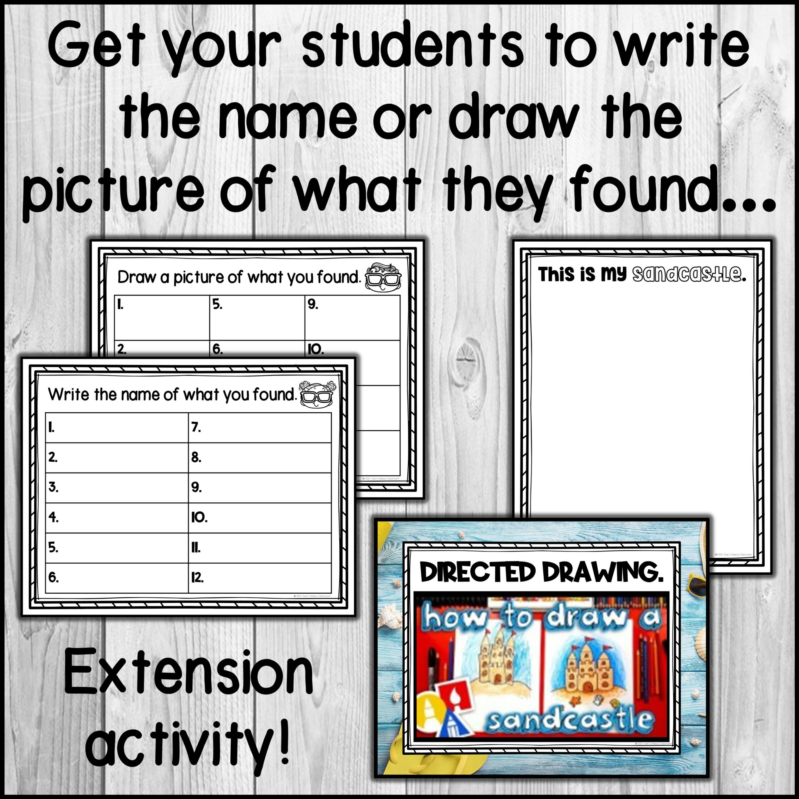 Digital Summer Themed Scavenger Hunt and Directing Drawing Activity ...