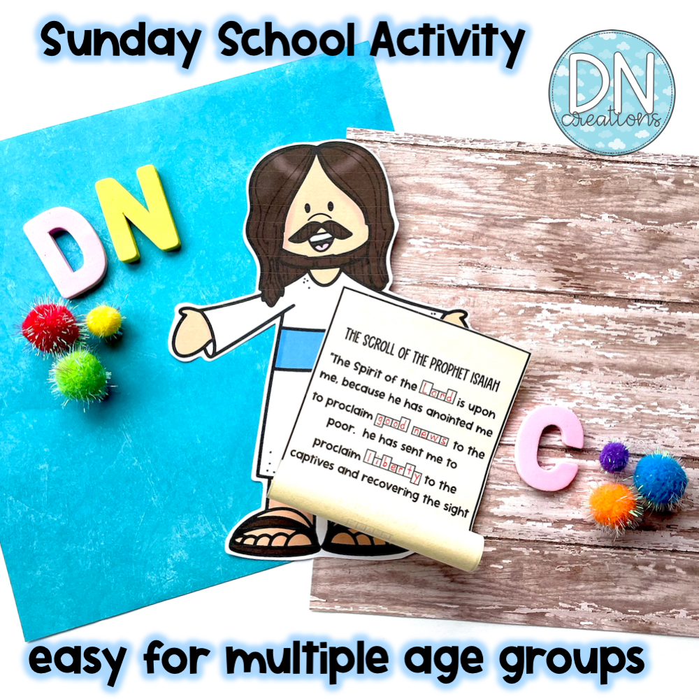 Luke 4:18-19 Bible Memory Verse Craft | Jesus Teaches in Synagogue ...