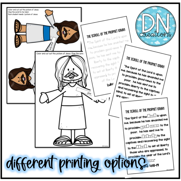 Luke 4:18-19 Bible Memory Verse Craft | Jesus Teaches in Synagogue ...