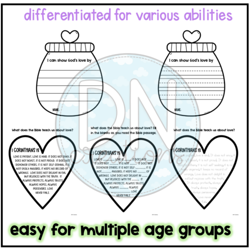 1 Corinthians 13 Bible Craft l Love Jar Craft l Valentine's Day Bible ...