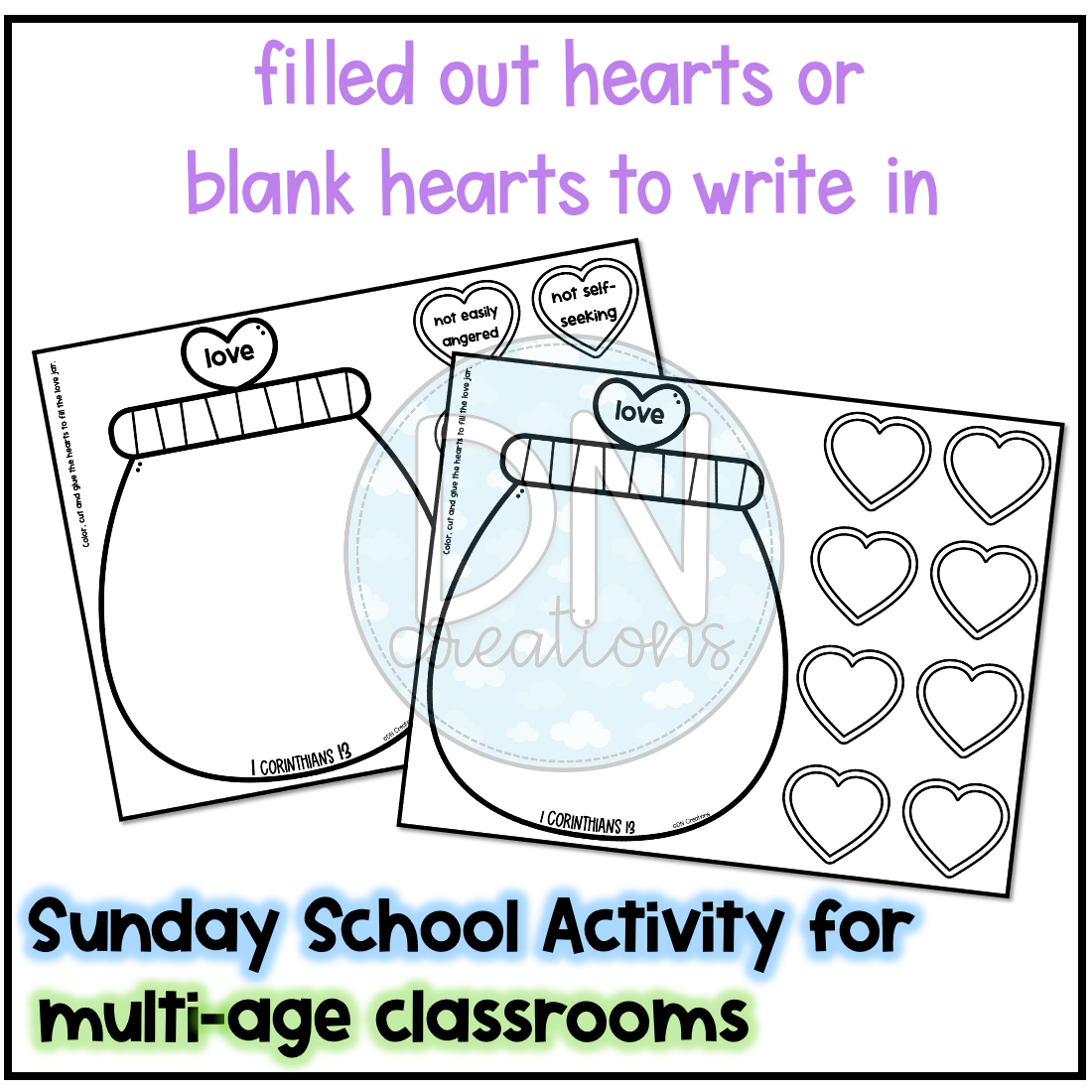 1 Corinthians 13 Bible Craft l Love Jar Craft l Valentine's Day Bible ...