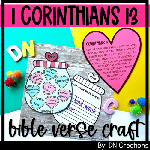 1 Corinthians 13 Bible Craft l Love Jar Craft l Valentine's Day Bible ...
