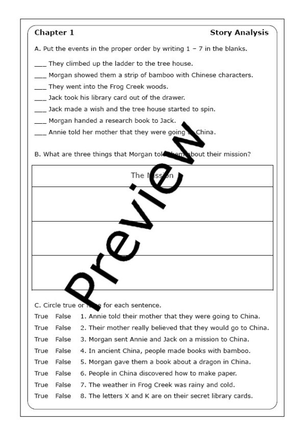 Magic Tree House "Day of the Dragon King" worksheets | Made By Teachers