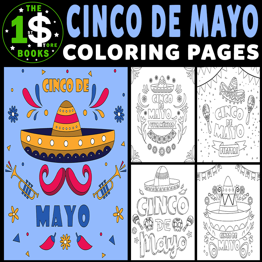 Cinco De Mayo Coloring Page | 05 May Holiday Coloring Sheet | Made By ...