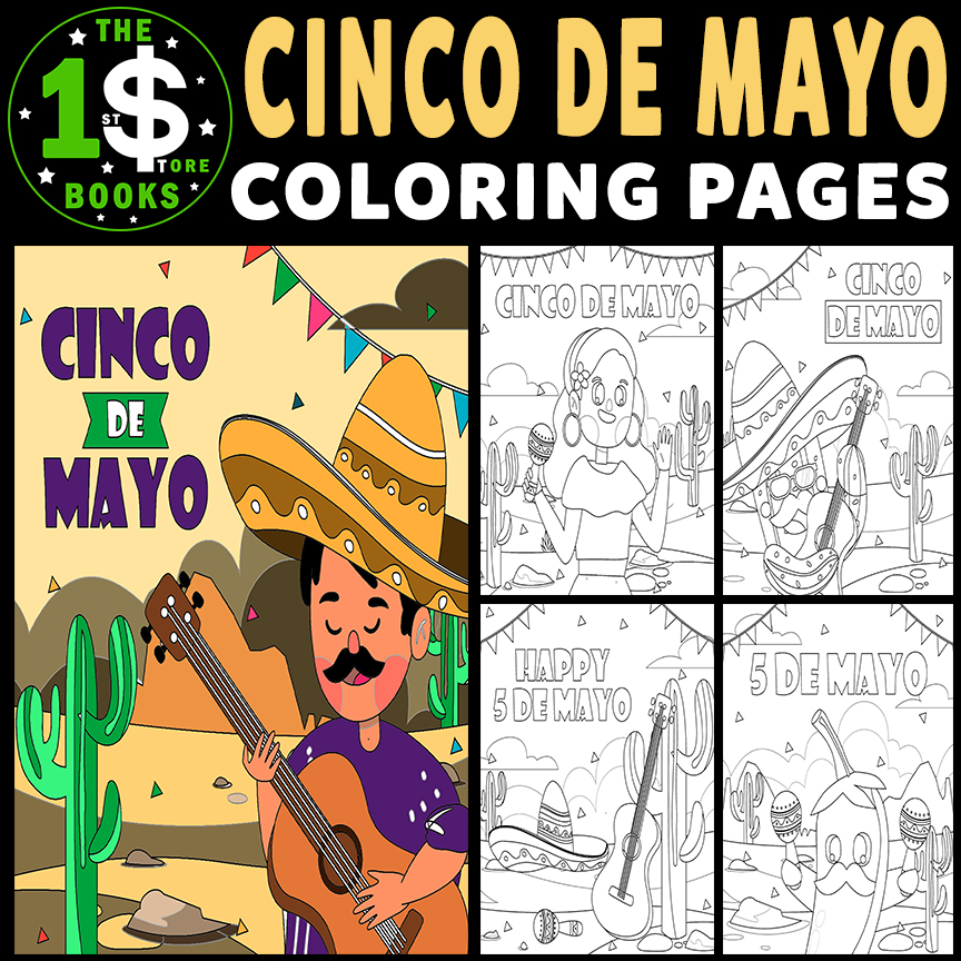 Cinco De Mayo Coloring Pages | 05 May Holiday Coloring Sheets | Made By ...