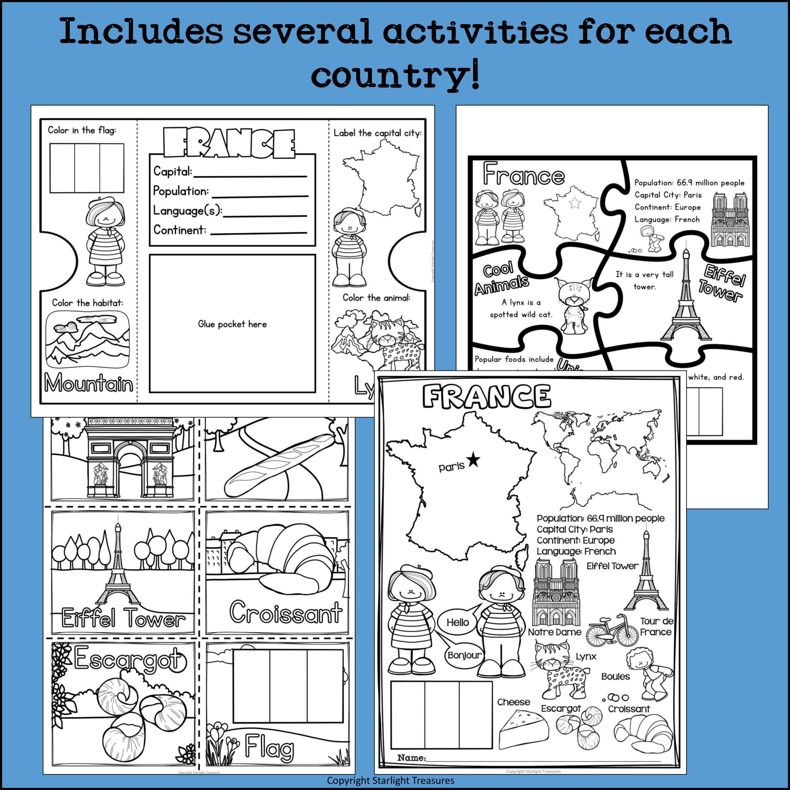 All About Europe Complete Unit with Activities for Early Readers | Made ...