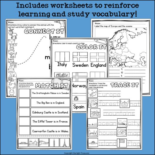 All About Europe Complete Unit with Activities for Early Readers | Made ...